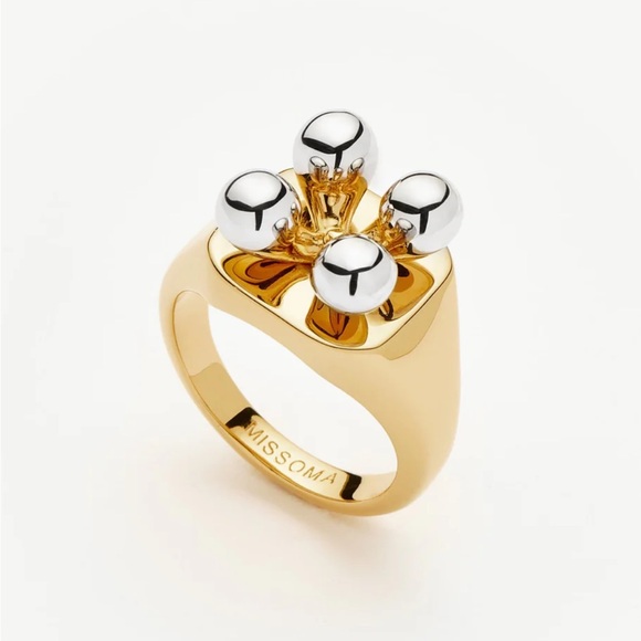 Missoma | Jewelry | Missoma Kinetic Atom Spinning Signet Ring | Poshmark